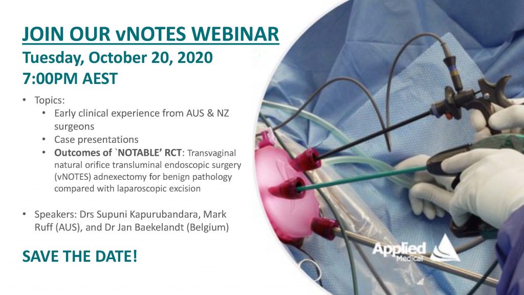 vNOTES Hysterectomy & Adnexectomy Webinar - AGES